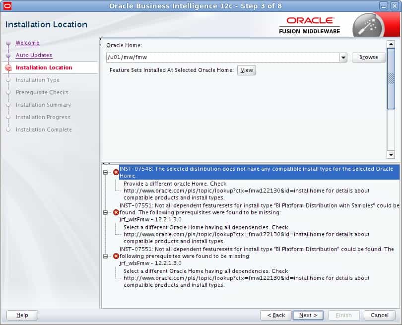 Oracle BI Publisher Install fails INST-07548 - Oracle Consulting ...
